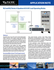AC & DC Electronic Load up to 1.1MVA+ - Pacific Power Source, Inc.